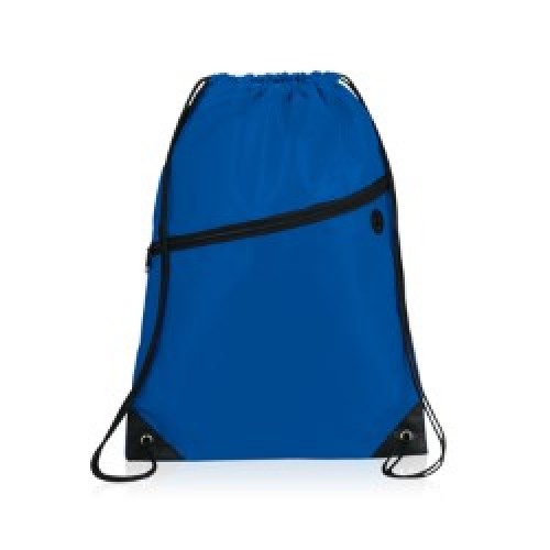 Robin Drawstring Bag with Front Compartment and Earphone Eyelet