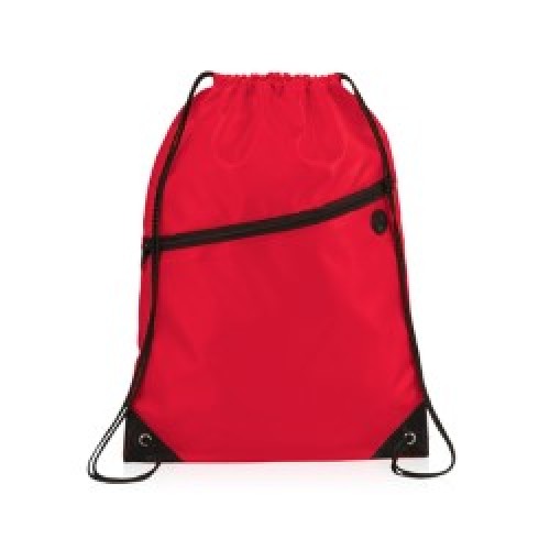 Robin Drawstring Bag with Front Compartment and Earphone Eyelet