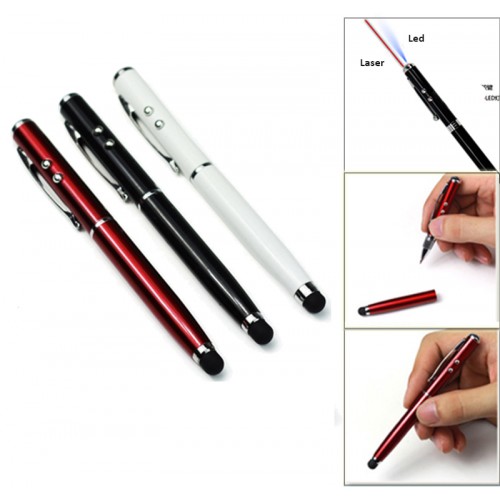 4-in-1 Multi-function Pen with Stylus and LED Light