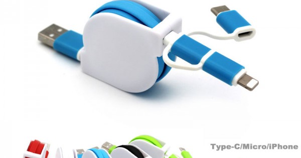 Retractable Charging Cable (with Type-C)
