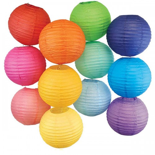 8 inch Round-Shaped Lantern Set