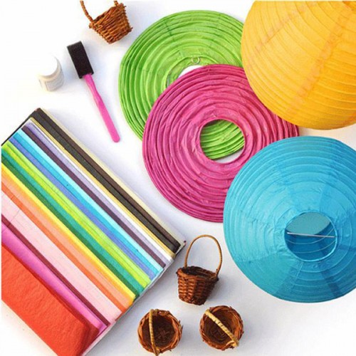 8 inch Round-Shaped Lantern Set