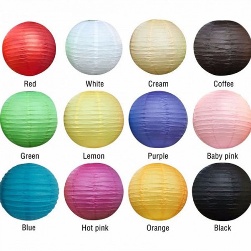 8 inch Round-Shaped Lantern Set