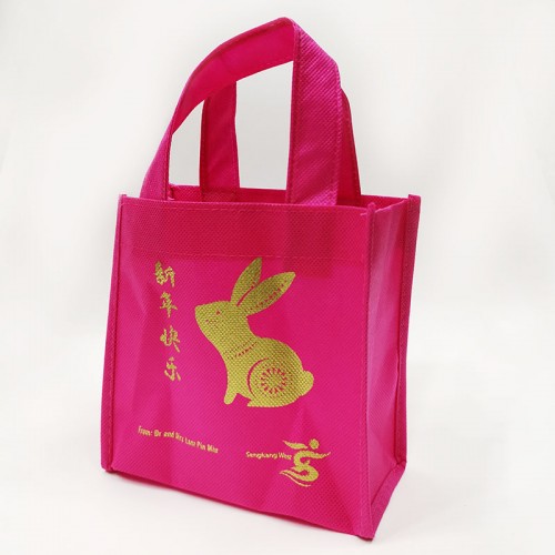 Mandarin Orange Carrier Bag in Non-Woven Material