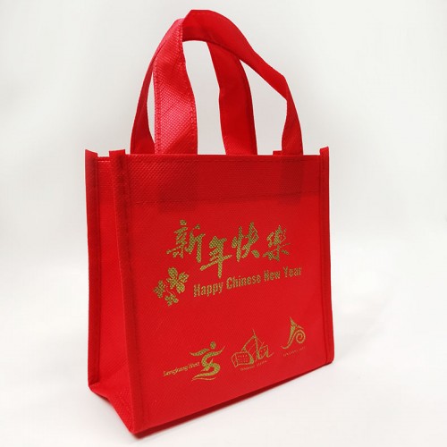 Mandarin Orange Carrier Bag in Non-Woven Material