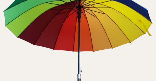 24" Rainbow 16K Straight Umbrella