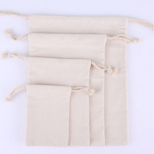 Cotton Canvas Drawstring Pouch